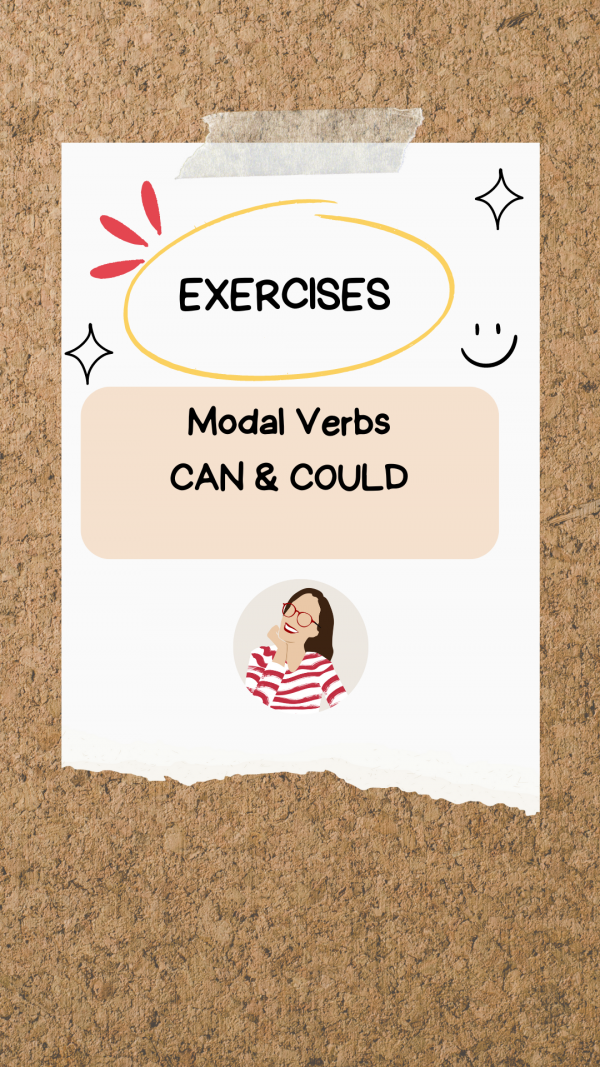EXERCISES: Modal verbs. Can & Could. Verbos modales - La Teacher Miss ...