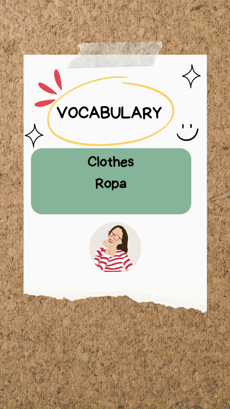 VOCABULARY: Clothes. Ropa - La Teacher Miss Claire