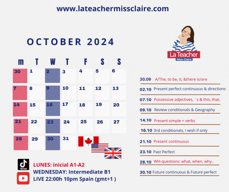 OCTOBER 2024-2025 - La Teacher Miss Claire